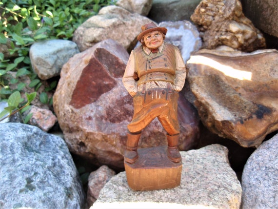 Old Man Figurine Peasant Folk Art Figure Extremely Nice Hand - Etsy