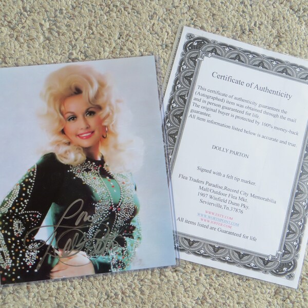 Signed Dolly Parton - Etsy