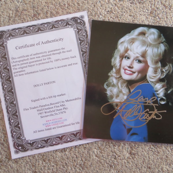 Dolly Parton Autograph - Etsy