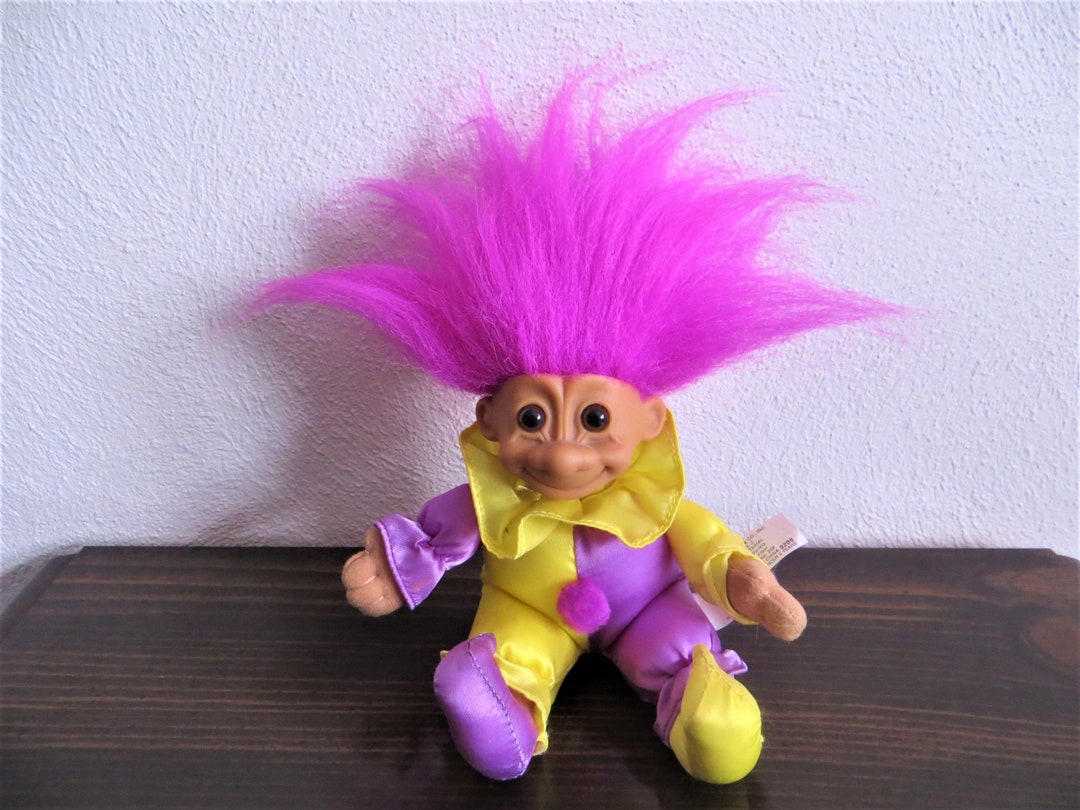 Vintage 5 Inch Russ Troll Doll Jester Clown Soft Body Collectible Toy ...