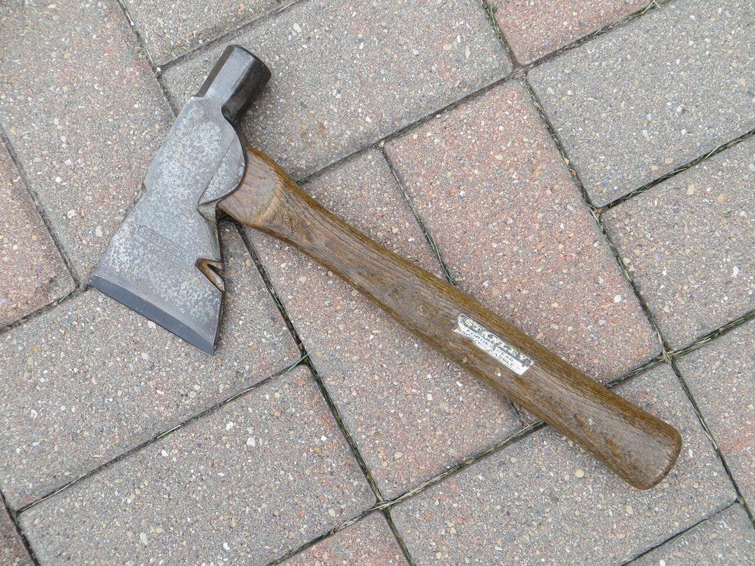 Stanley Half Hatchet Axe H122 Carpenters Campers Hickory Handle Forged ...
