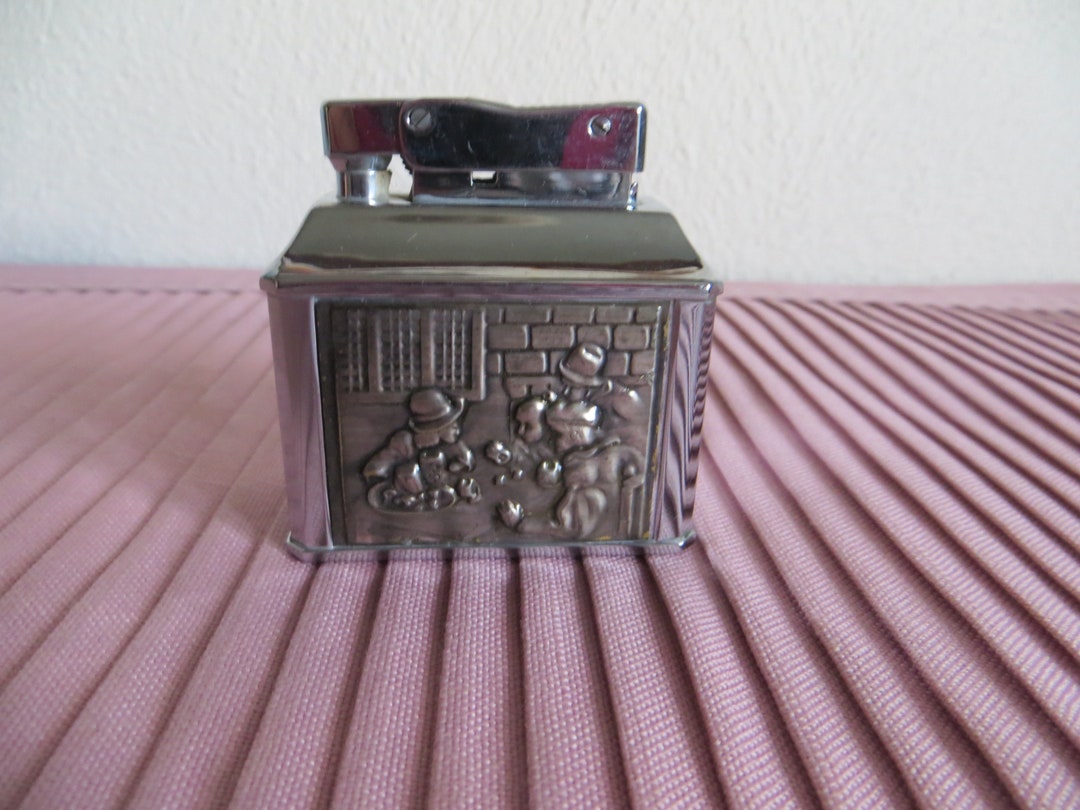 Vintage Table Lighter Crown Brand Metal Mid Century Like New Japan Art ...