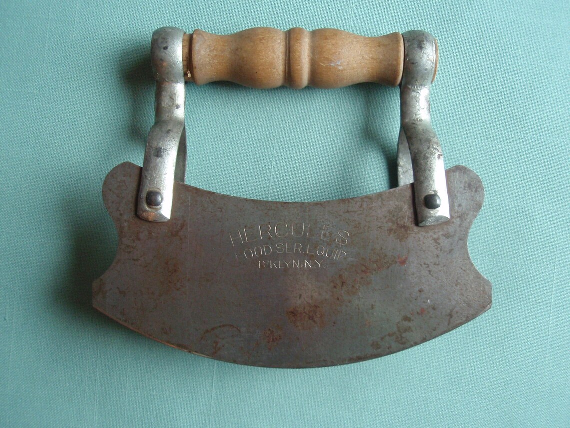 Vintage Food Cutter Chopper Double Blade Hercules Brand Wood - Etsy