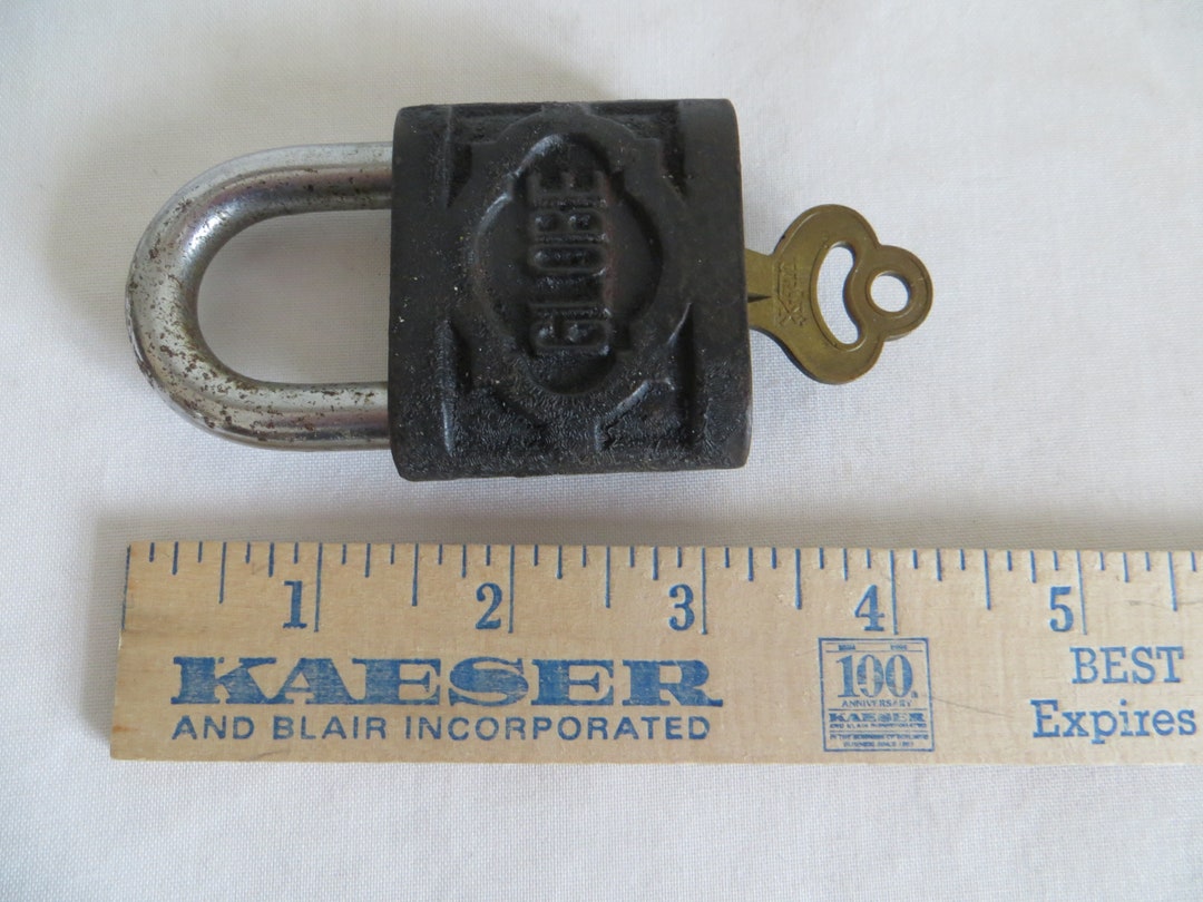 Globe Padlock With Key Good Working Condition Cast Iron Home and Living ...
