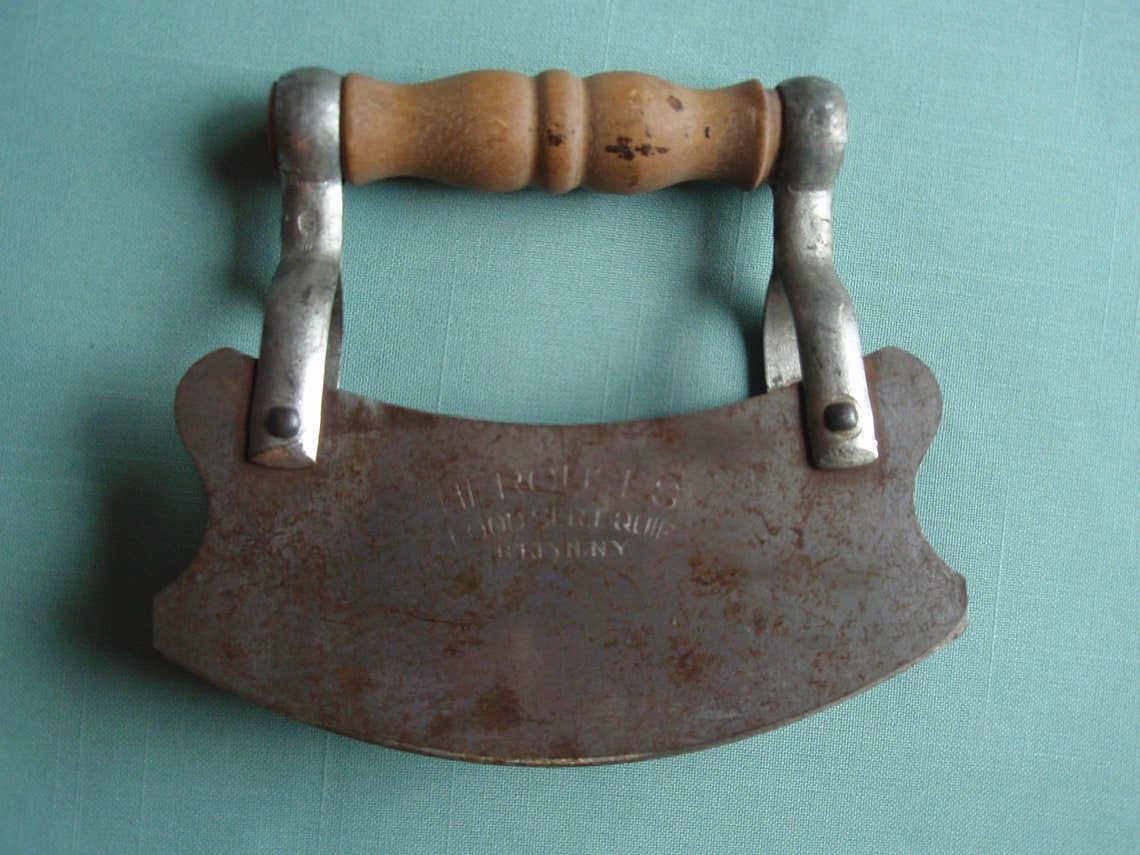 Vintage Food Cutter Chopper Double Blade Hercules Brand Wood - Etsy