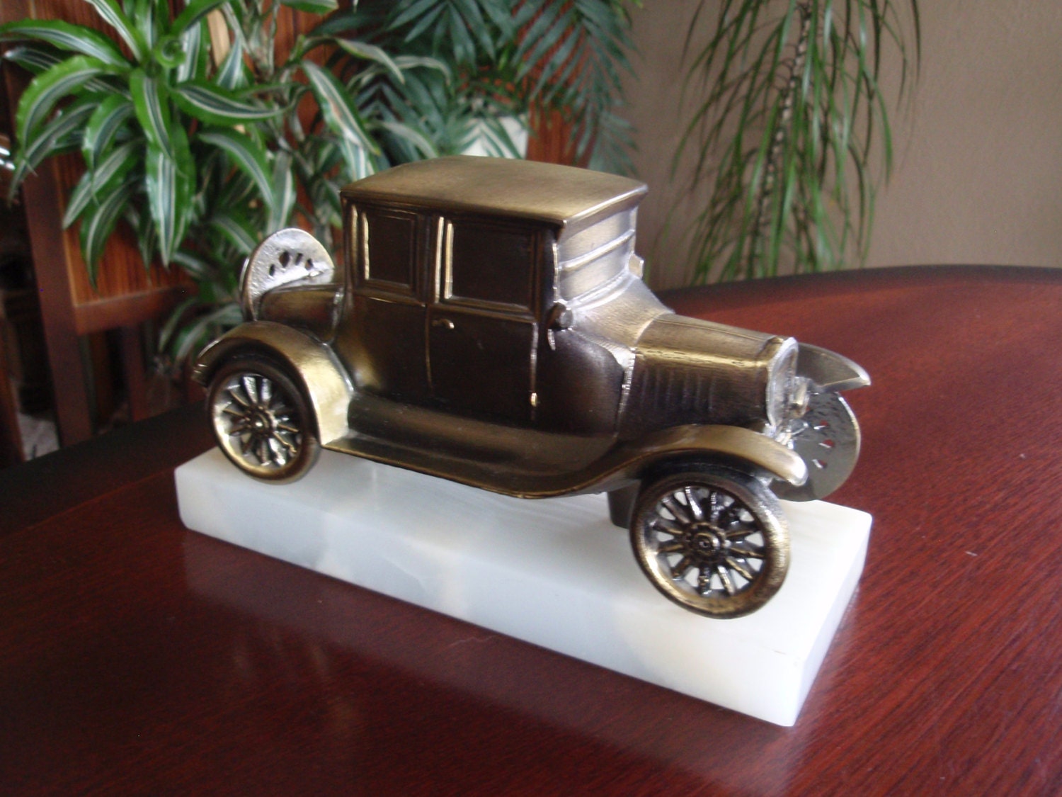 Marble Base Brass Look Antique Style Car Automobile - Etsy