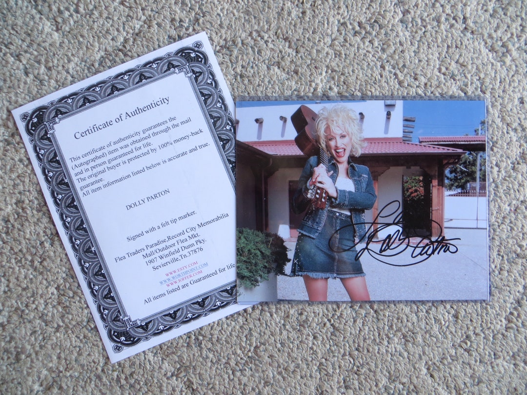 Dolly Parton Color Photograph 8x10 Hand Signed Includes Certificate of ...