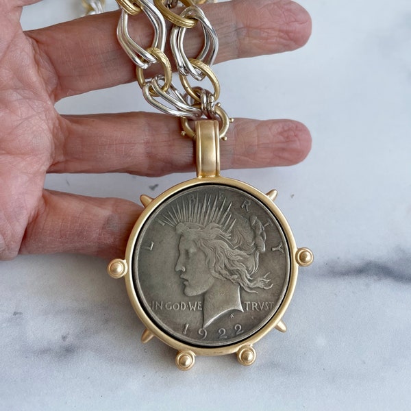Antique Coin Necklace - Etsy