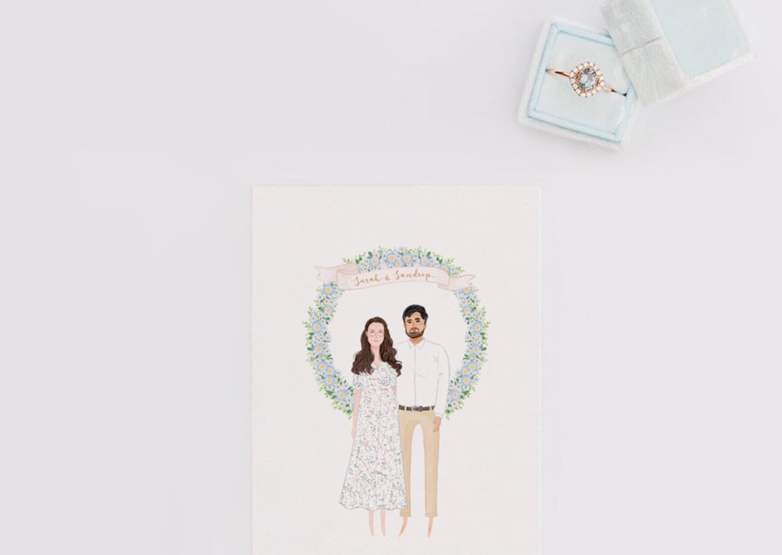 Custom Portrait Illustration Personalized Gift Idea Size A4 | Etsy