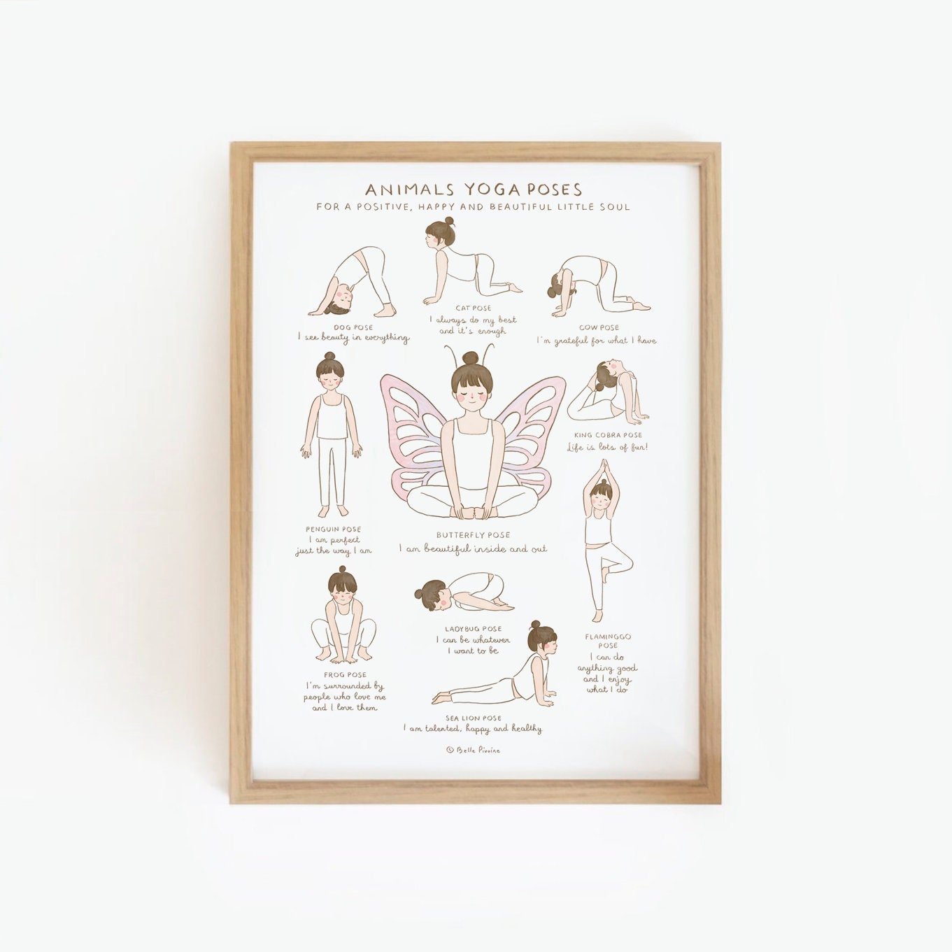 Animals Yoga Mantra Poster for Kids ENGLISH/ Yoga / Kids Yoga - Etsy