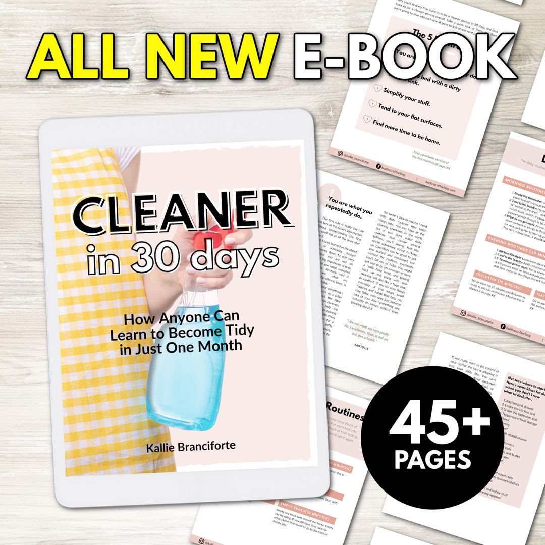 Cleaner in 30 Days E-book How Anyone Can Learn to Be Tidy - Etsy