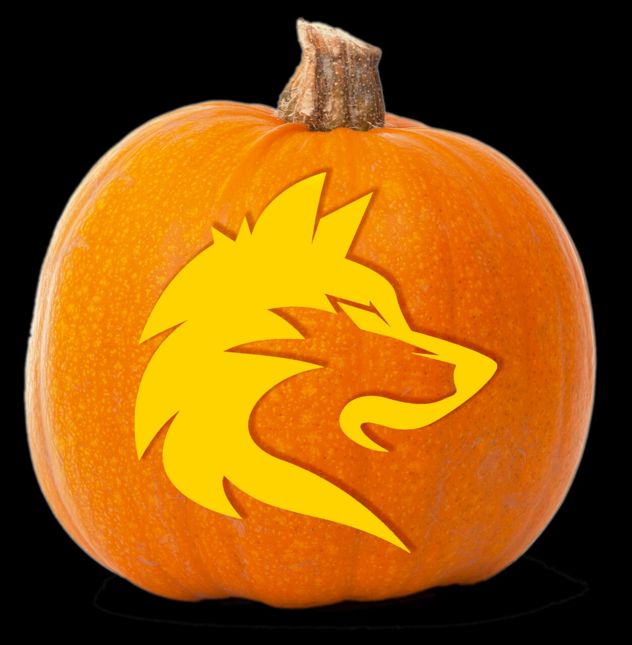 Printable Pumpkin Stencil for Carving | Wolf Head Silhouette - EASY ...