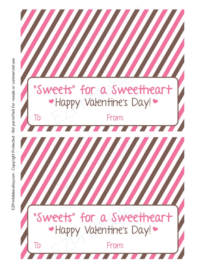 Printable Valentine's Day Goodie Bag/treat Bag Topper - Etsy