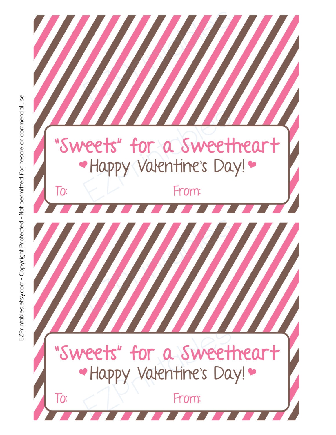 Printable Valentine's Day Goodie Bag/treat Bag Topper - Etsy