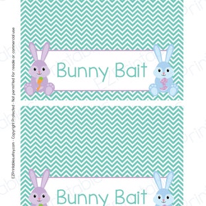Bunny Bait - PRINTABLE Easter Treat Bag Topper - INSTANT Download - PDF ...