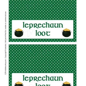 Leprechaun Loot! - PRINTABLE St. Patrick's Day Treat Bag/goodie Bag ...