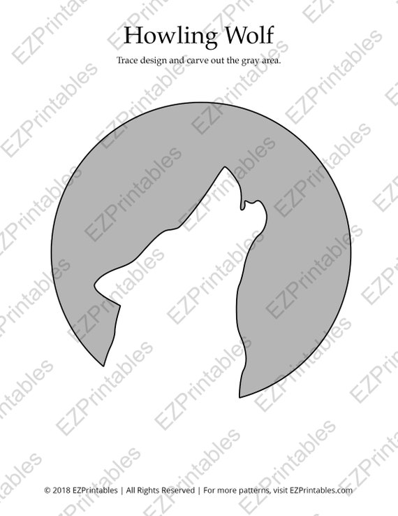 Wolf Pumpkin Carving Stencils