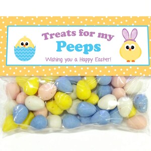 Treats for My Peeps - PRINTABLE Easter Treat Bag Goodie Bag Topper ...