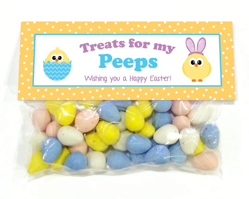 Treats for My Peeps PRINTABLE Easter Treat Bag Goodie Bag - Etsy