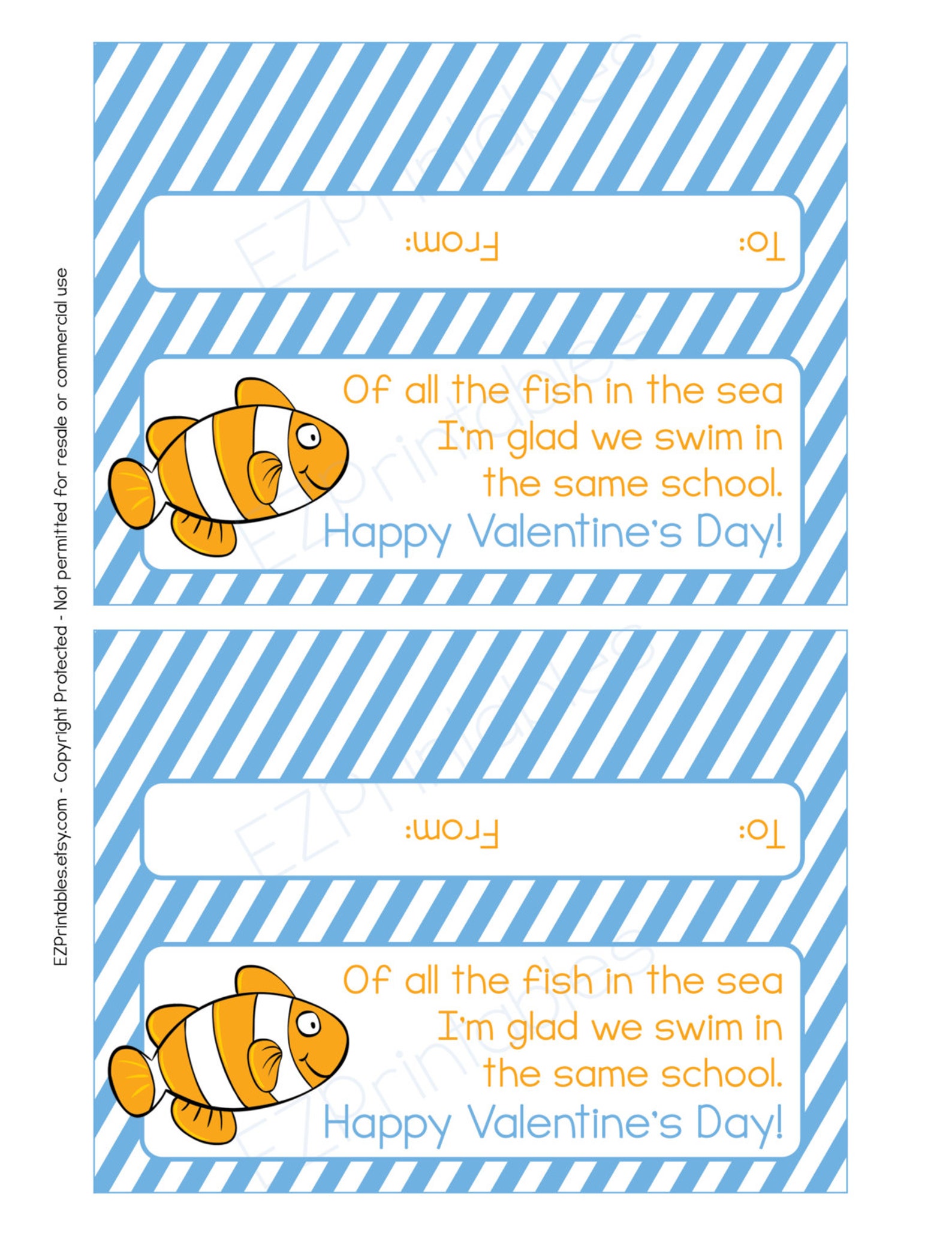 Printable Valentine's Day Goodie Bag/treat Bag Topper - Etsy