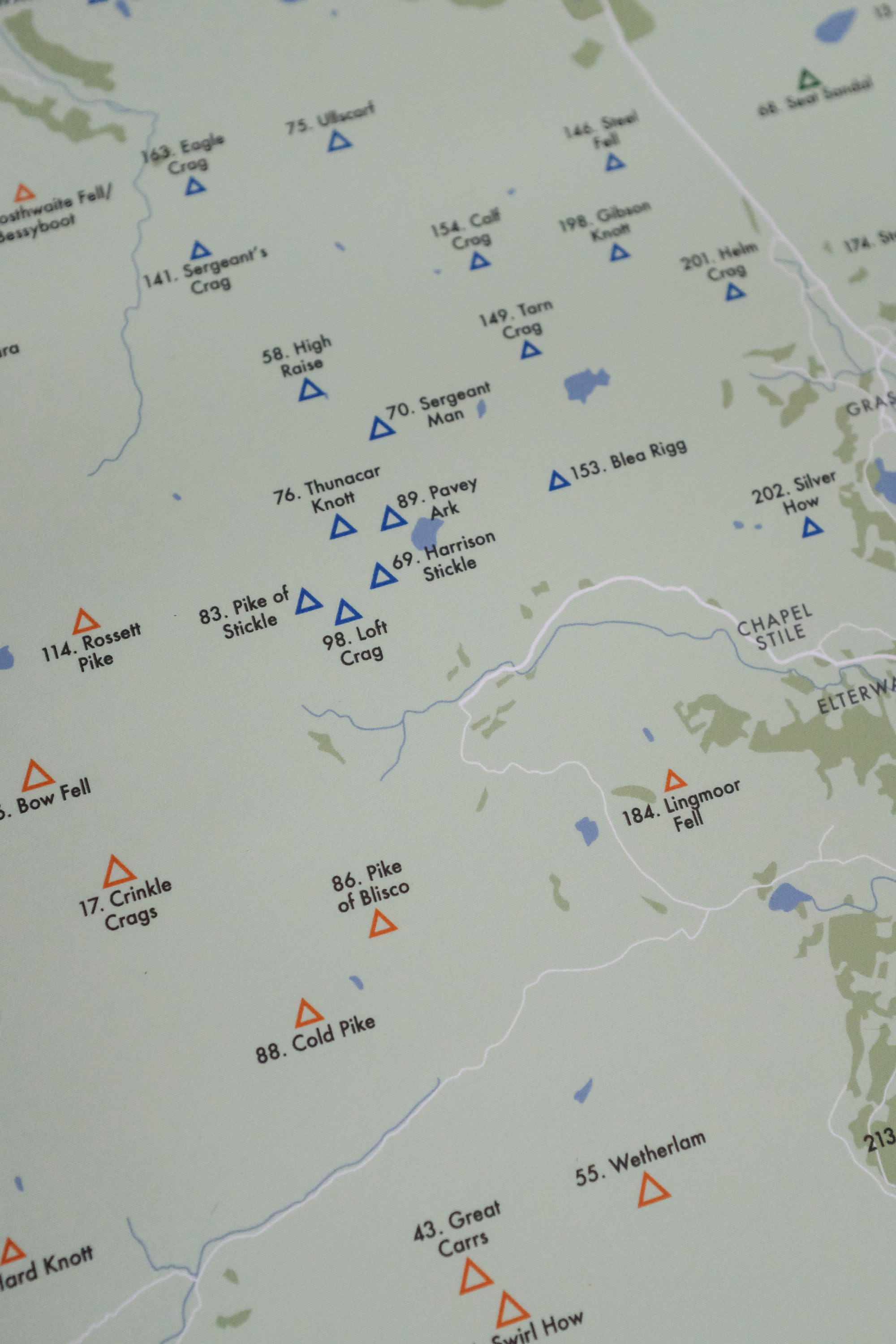 Wainwrights Lake District Map Poster With Tick List - Etsy UK