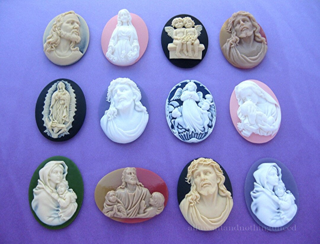 12 Christian Religious Jesus Christ Virgin Mary Angels Multi Color ...