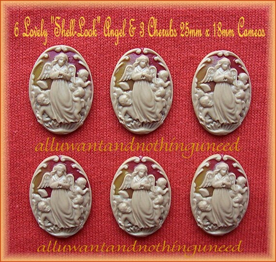 6 Christian Religious ROCOCO GUARDIAN ANGEL and 4 Cherubs | Etsy