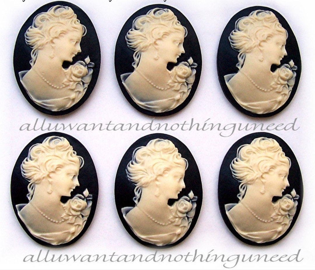 Lady Goddess 6 Ivory Color on Classic BLACK Victorian AC Lady With ...