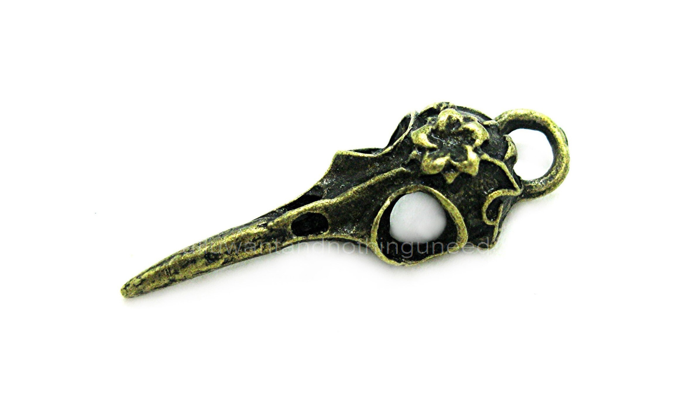 6 Antiqued Bronze Tone Goth Emo RAVEN Blackbird CROW SKULL - Etsy