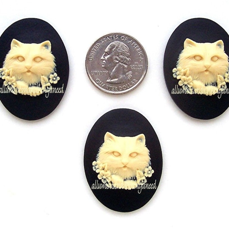 Cat Cameo Brooch - Etsy