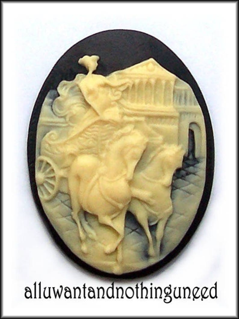 12 Assorted Styles Ivory Color on Black 40mm X 30mm Resin | Etsy