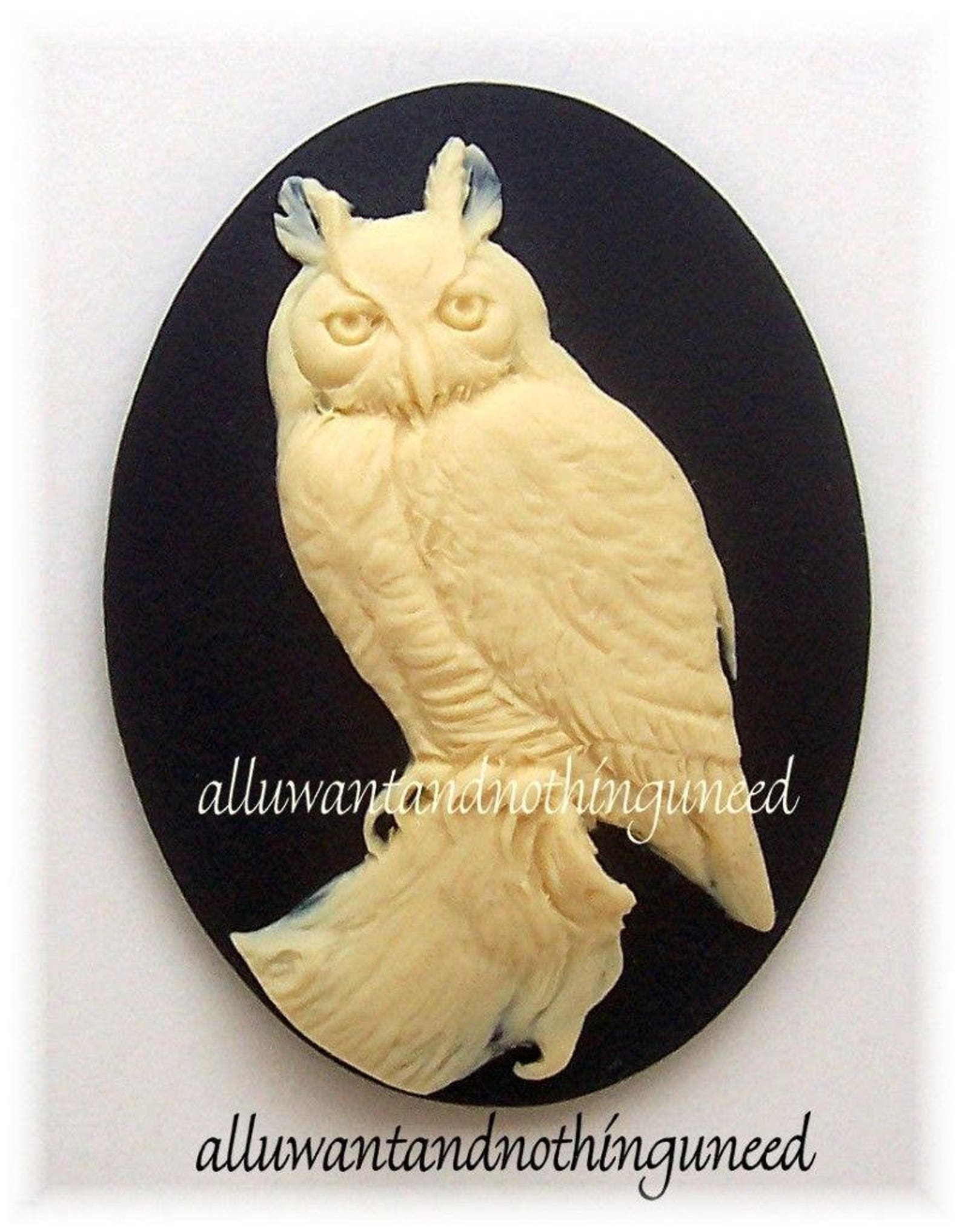 12 Assorted Styles Ivory Color on Black 40mm X 30mm Resin - Etsy