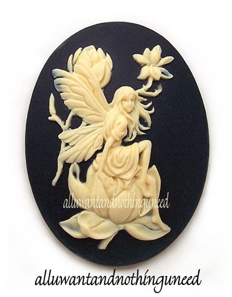 12 Assorted Styles Ivory Color on Black 40mm X 30mm Resin - Etsy