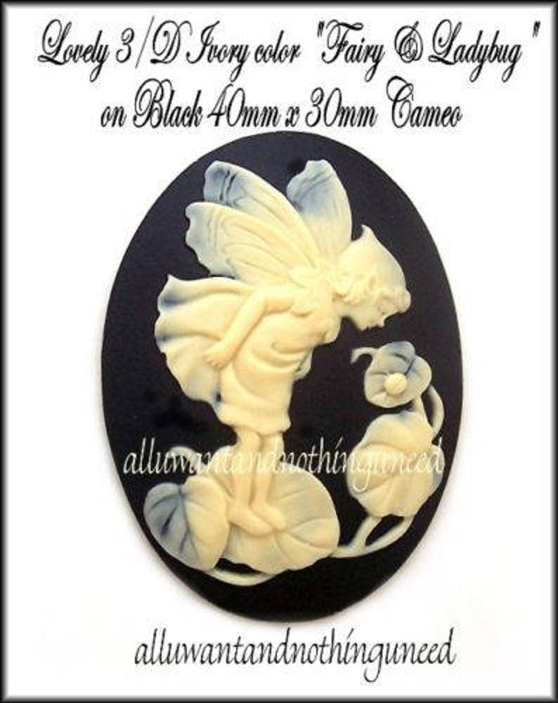 12 Assorted Styles Ivory Color on Black 40mm X 30mm Resin - Etsy