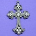 10 Big Silver and Gold Tone Christian Religious CROSS With CRYSTALS ...