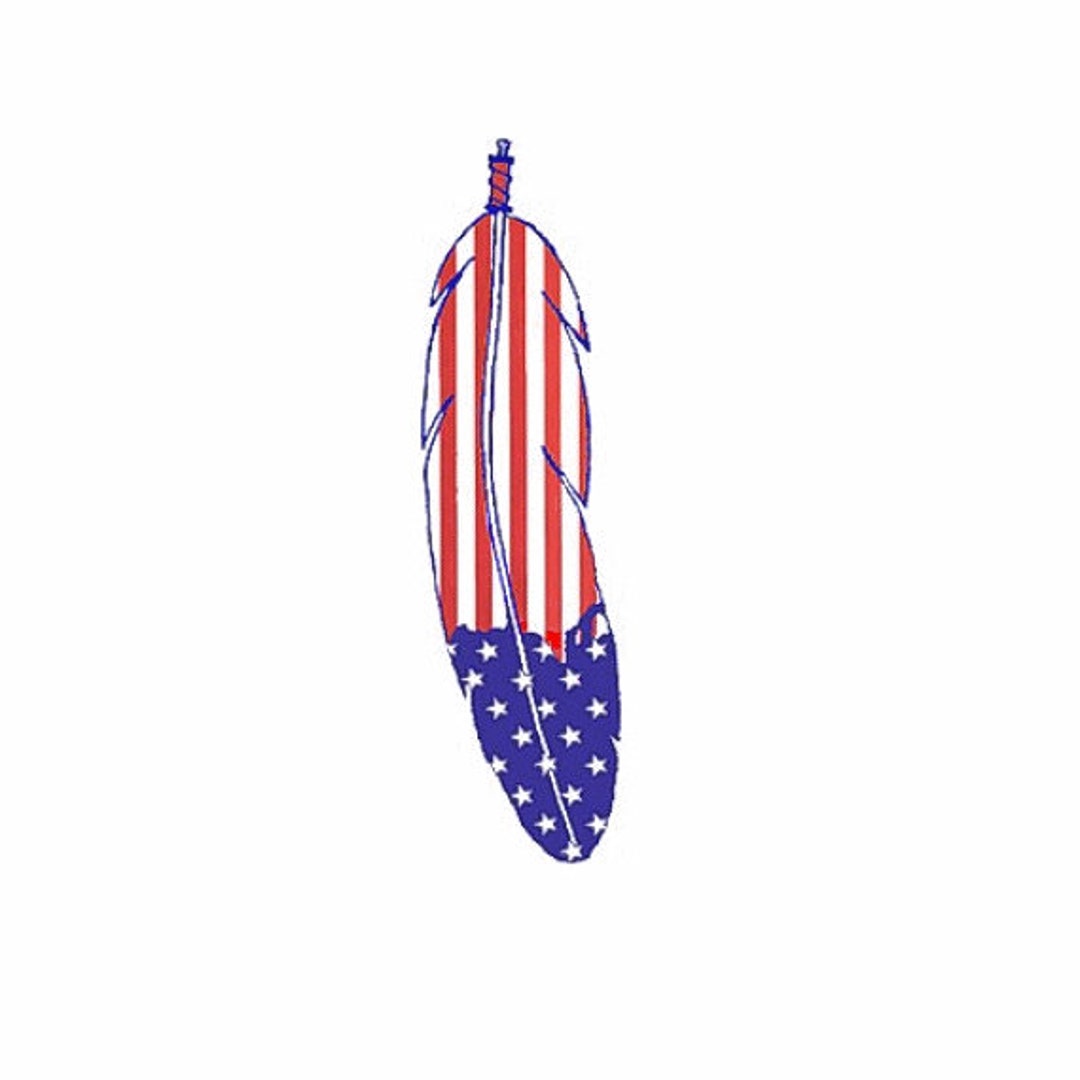 American Flag Feather Decal - Etsy Canada