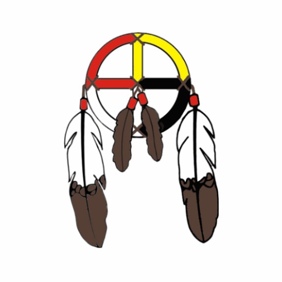 Medicine Wheel With Feathers Decal - Etsy