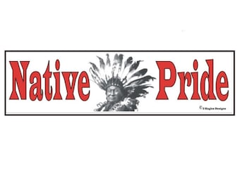 NATIVE PRIDE With Feather 9'' Vinyl Decal Native American Indigenous ...