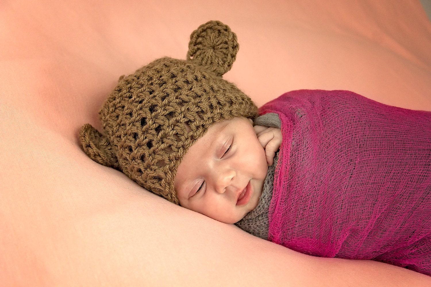 Monkey Hat Baby Monkey Hat Monkey Costume Crochet Baby Hat - Etsy
