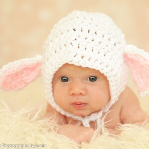 Baby Lamb Hat, Lamb Bonnet, Lamb Hat, Crochet Lamb Hat, Crochet Baby ...