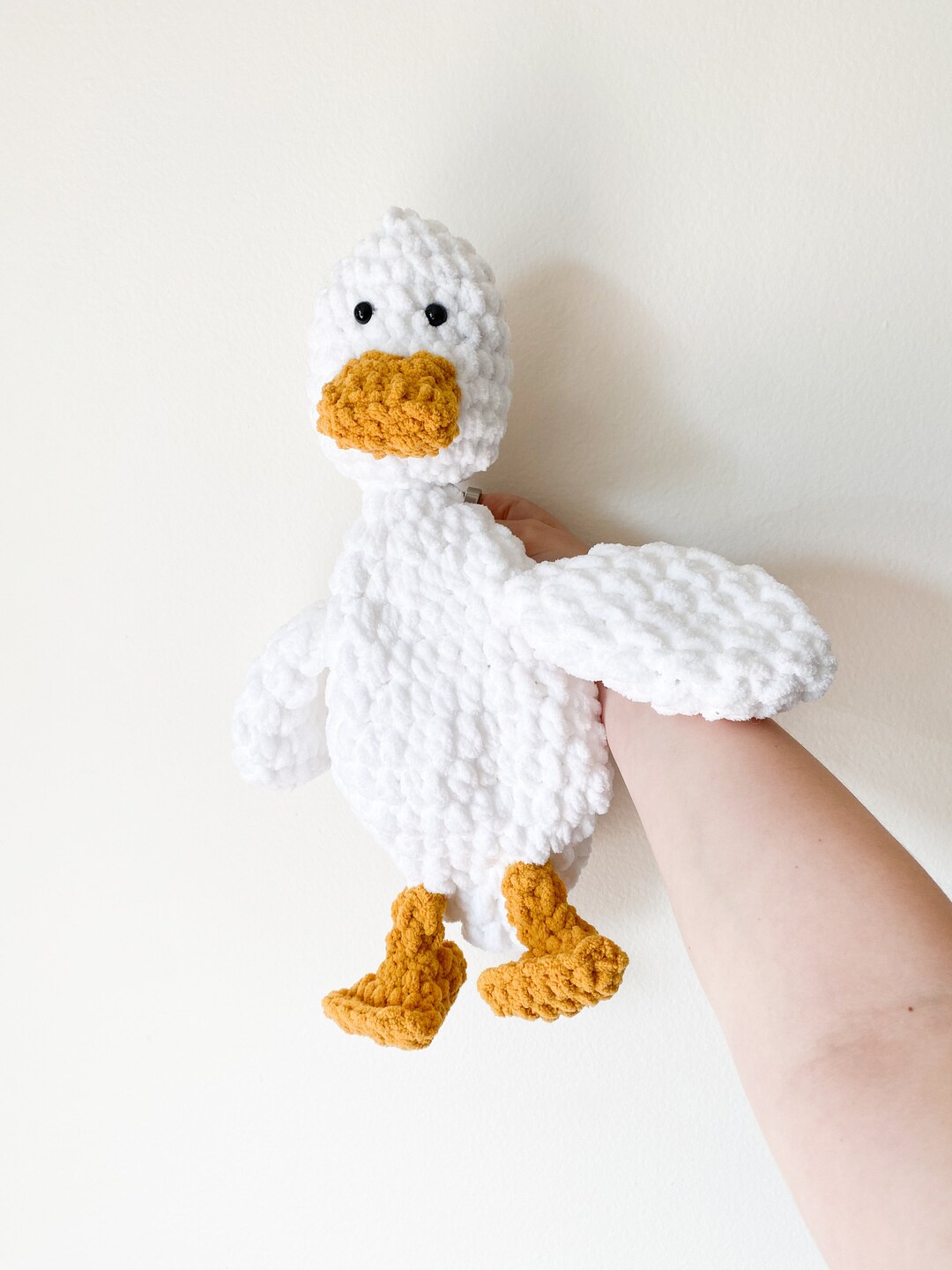 Duck Lovey, Duck Stuffy, Crochet Duck, Stuffed Animal, Baby Snuggle ...