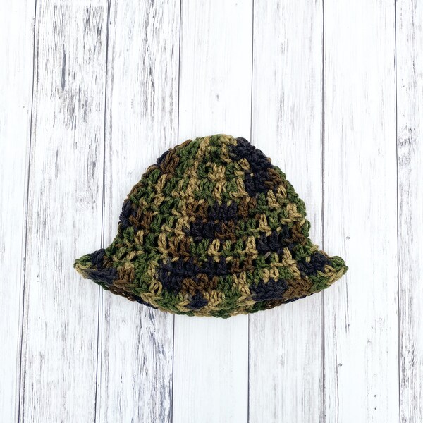 Crochet Camo Hat - Etsy