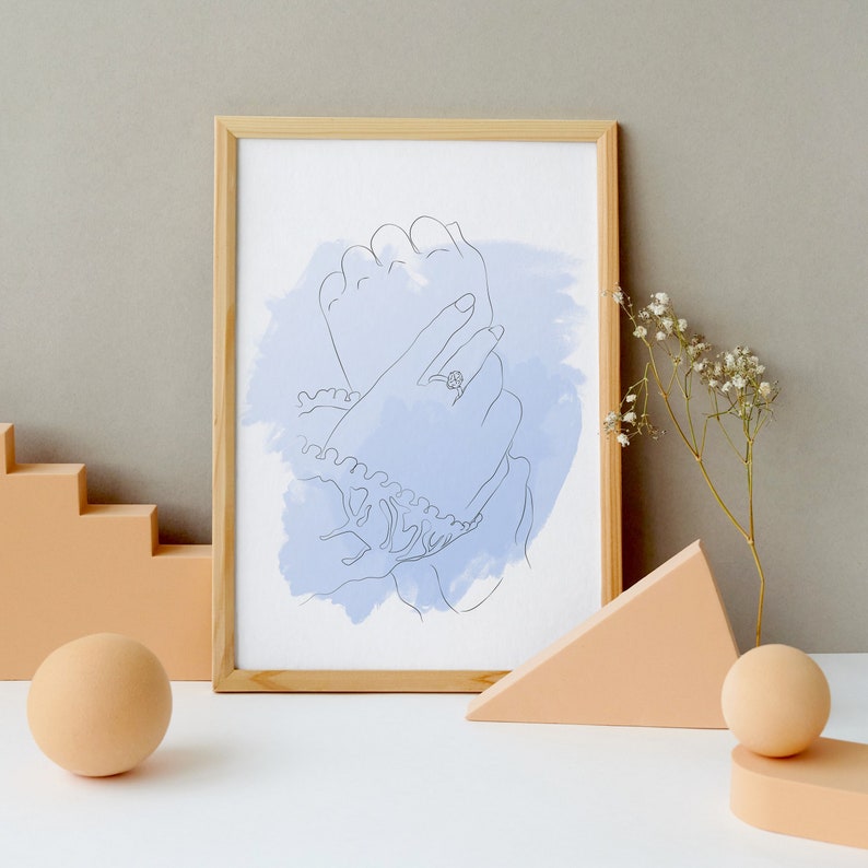 Custom Line Art Engagement Drawing Personalized Ring - Etsy