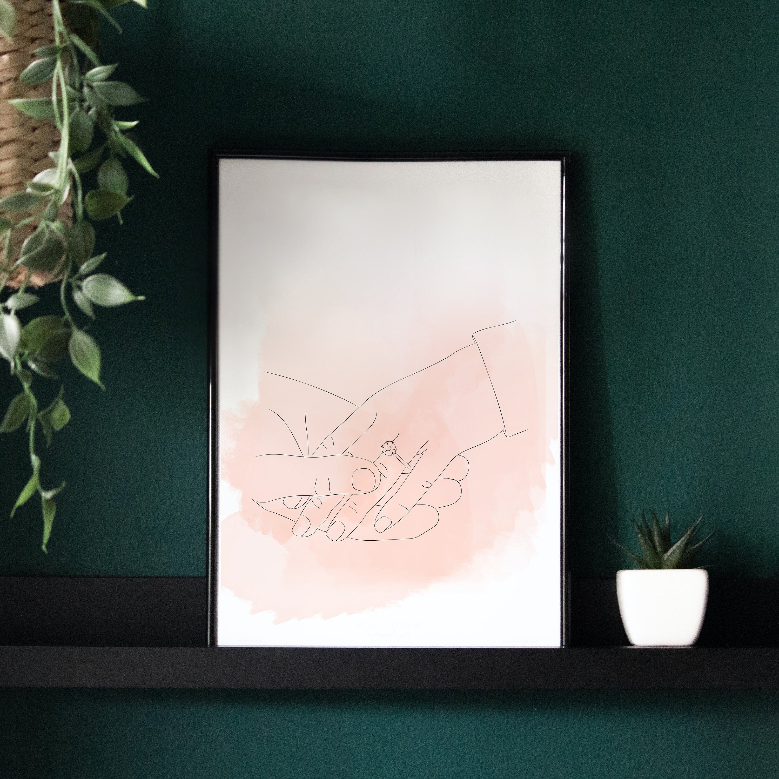 Custom Line Art Engagement Drawing Personalized Ring - Etsy