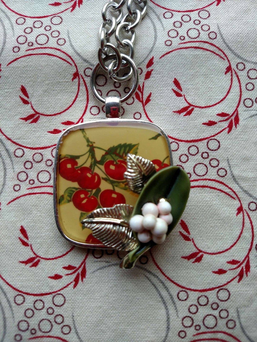 Cherry Tree- Cherry Pendant, Cherries Necklace, Cherries Pendant ...