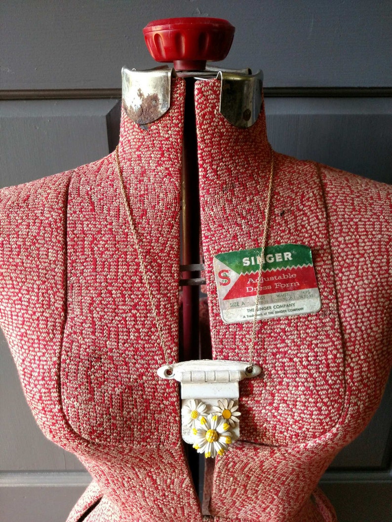 Daisy Bouquet Hinge Hardware Necklace, Repurposed Necklace, Industrial ...