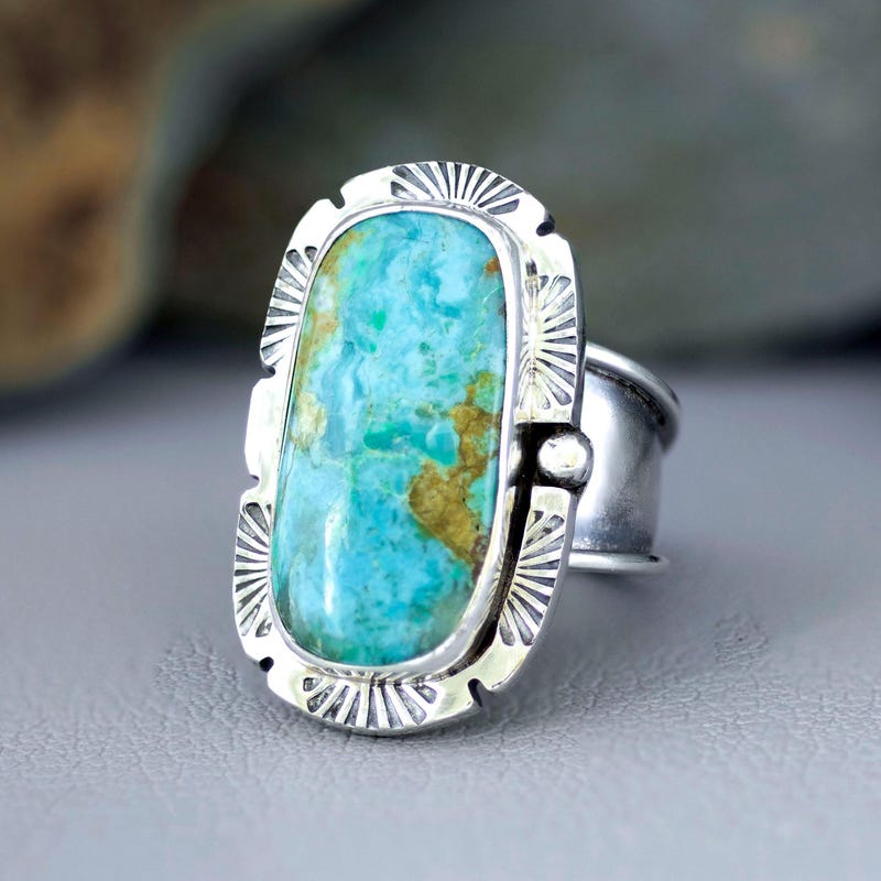 Blue Turquoise Ring - Etsy