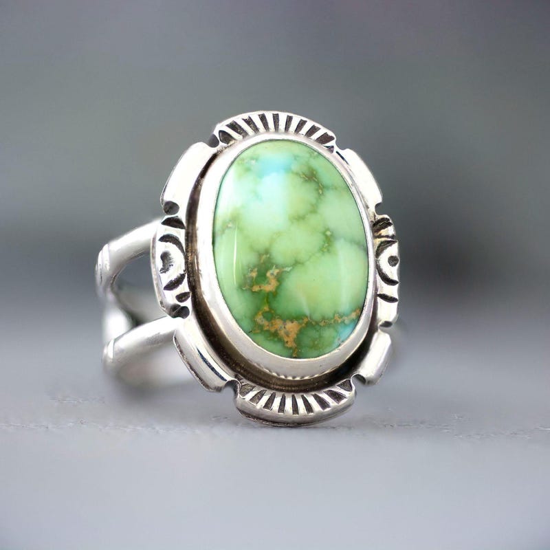 Green Turquoise Ring - Etsy