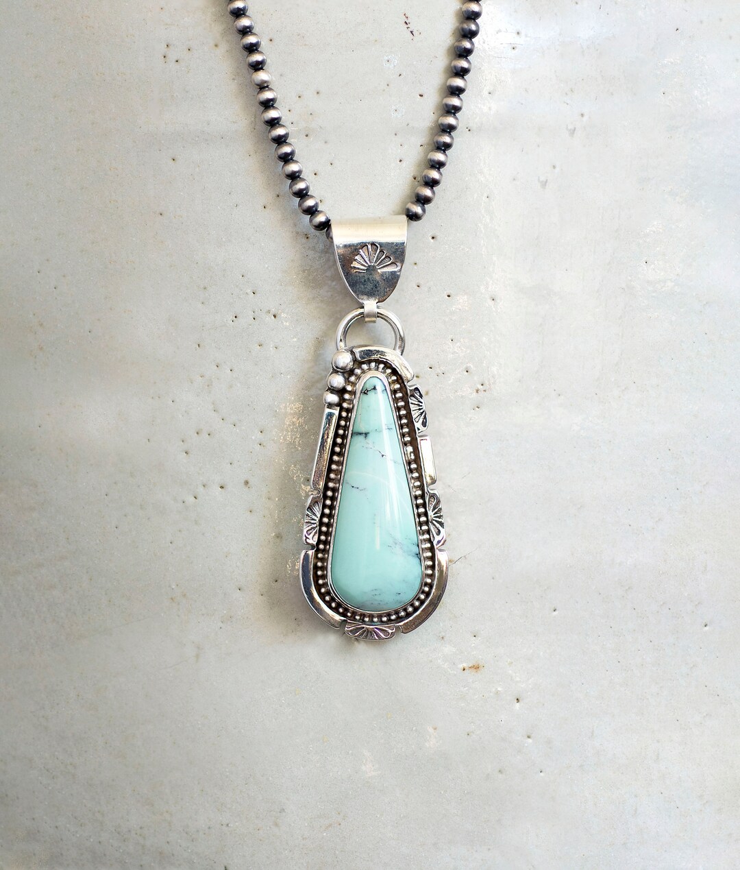 Variscite Statement Necklace, Handmade Necklaces for Women, Chunky ...