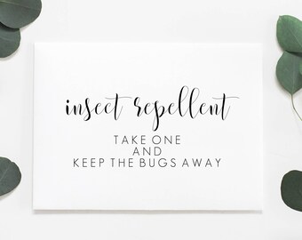 Outdoor Wedding Bug Spray Sign - Etsy